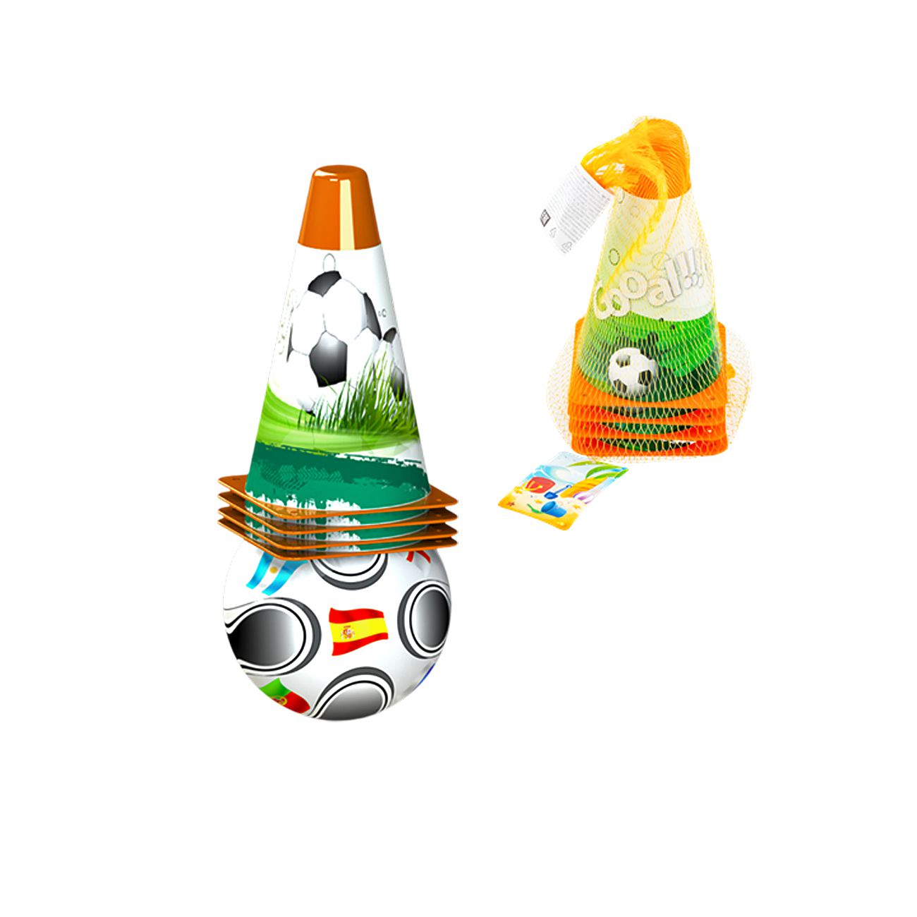 DENIS Set lopte i čunjeva za fudbal | Online prodaja | Ananas