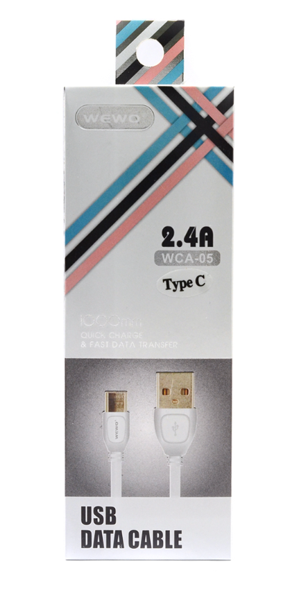WEWO USB kabl QC WEWO WCA-05 Type-C USB (2.4A) 1m beli | Online prodaja | Ananas