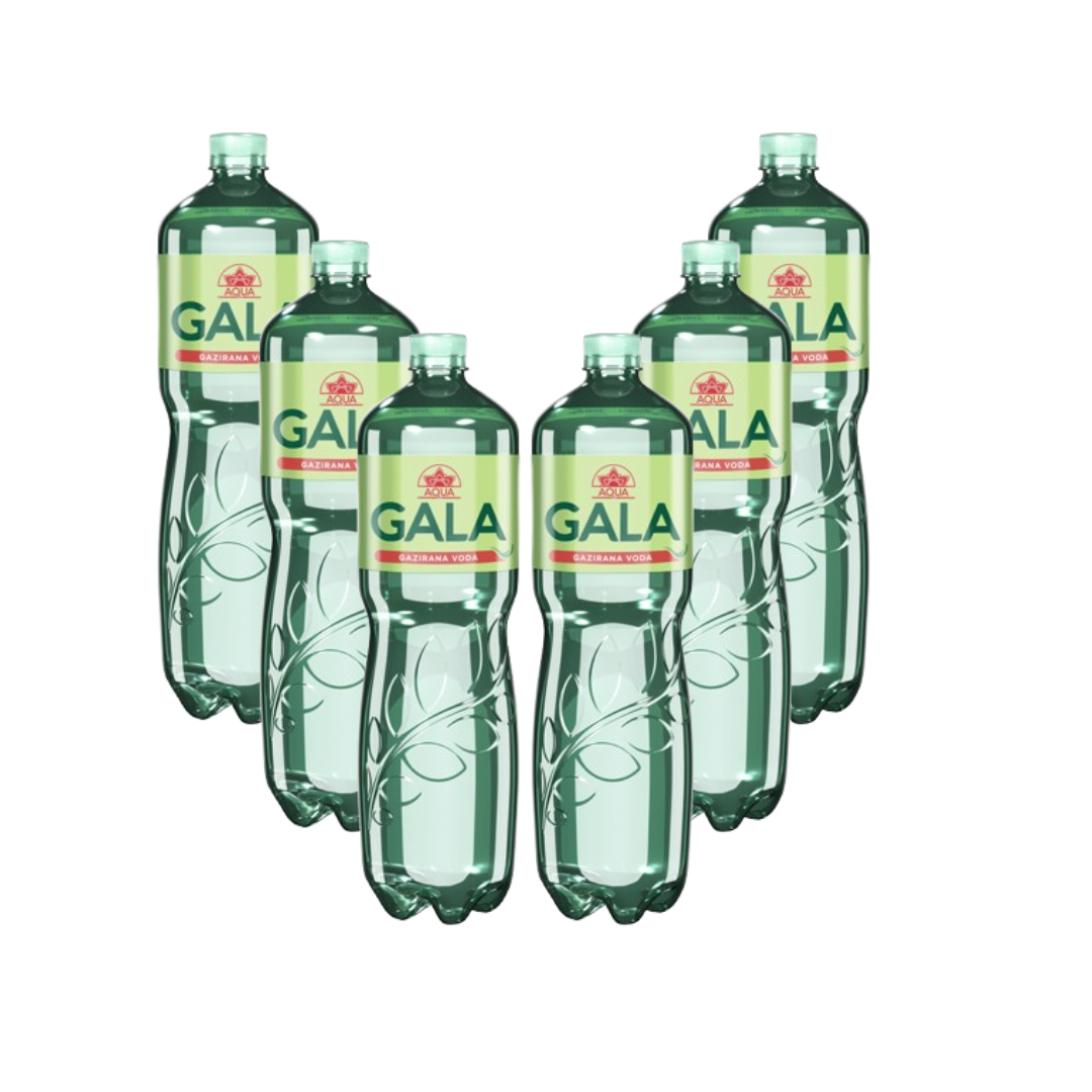 AQUA GALA Gazirana prirodna mineralna voda, 6x1.5l | Online prodaja ...
