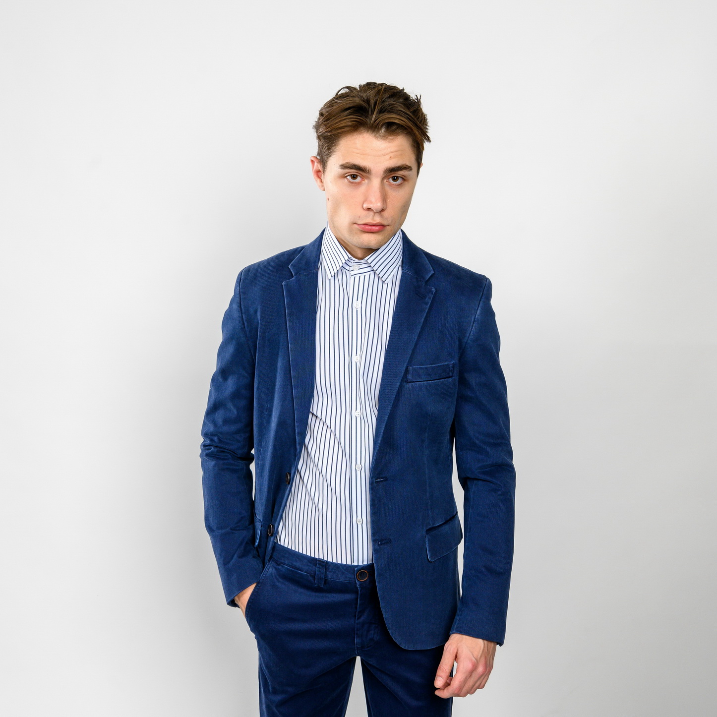 SANTOS & SANTORINI Muški sako Louis plavi | Online prodaja | Ananas