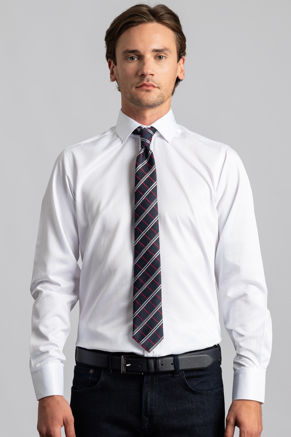 TUDORS Машка кошула Modern-Slim Fit бела | Најголема онлајн продавница ...