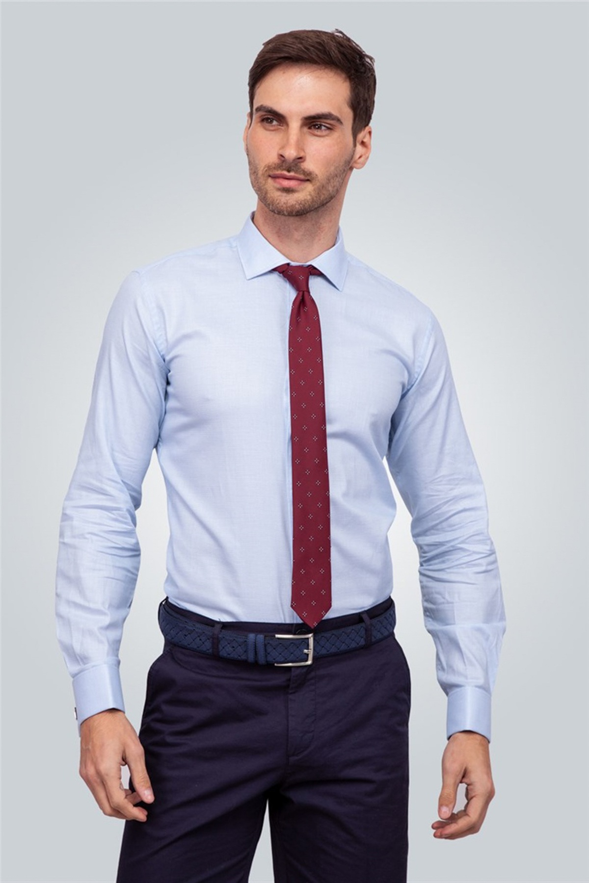 TUDORS Машка кошула - Slim Fit светло сина | Најголема онлајн ...