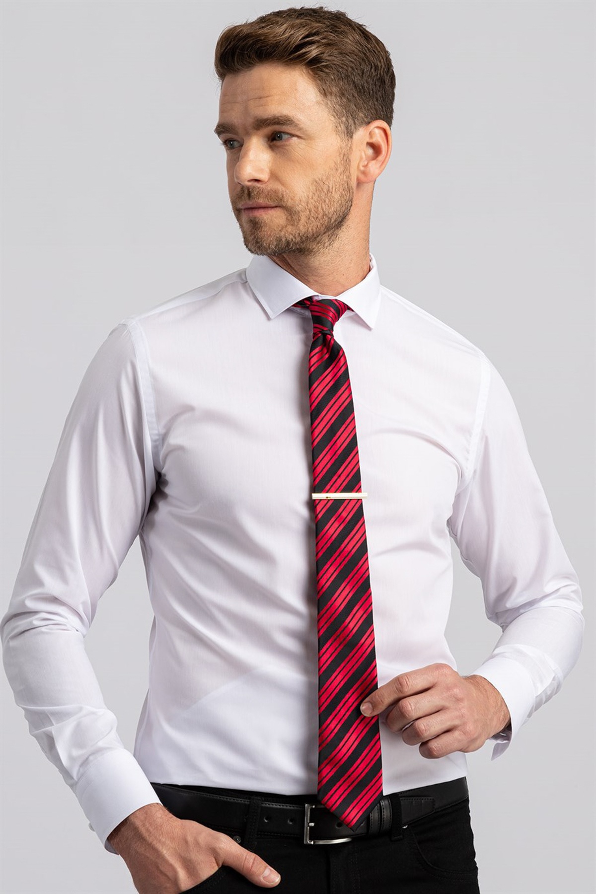 TUDORS Машка кошула Slim Fit бела | Најголема онлајн продавница во ...