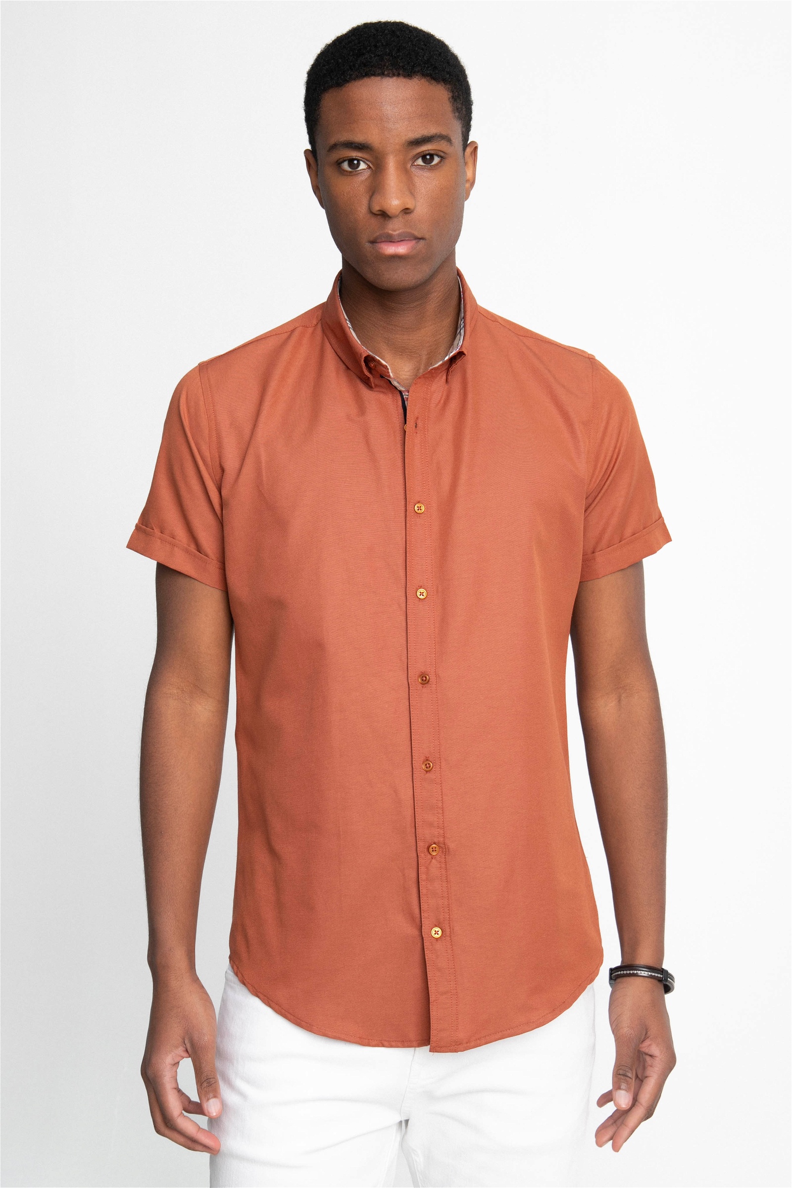 TUDORS Машка кошула Slim Fit coral | Најголема онлајн продавница во ...