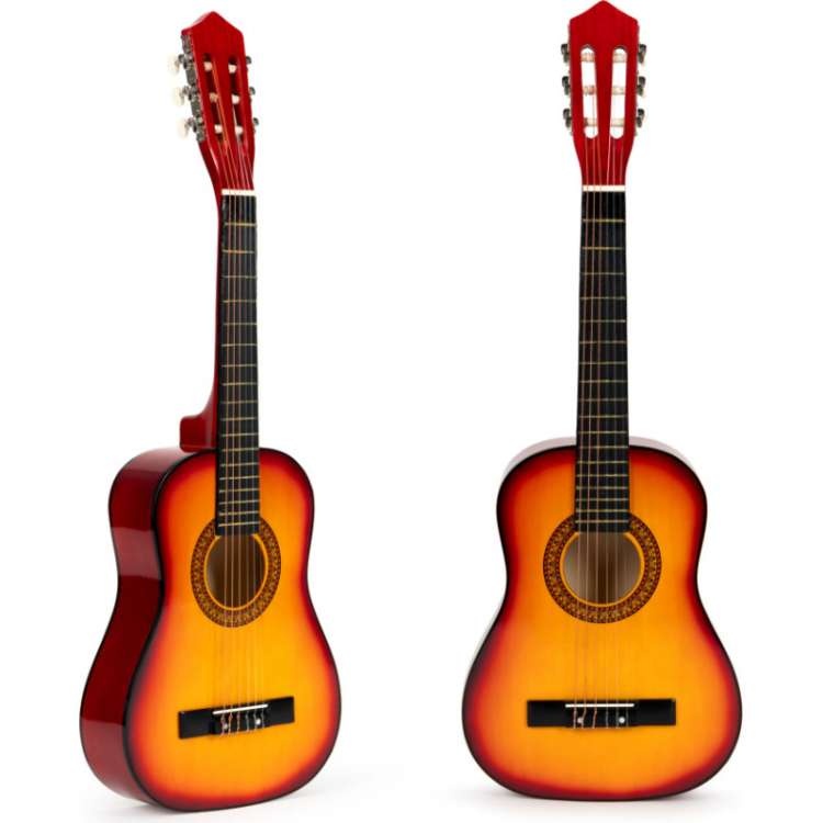 ECO TOYS Velika drvena gitara za decu, natural | Online prodaja | Ananas