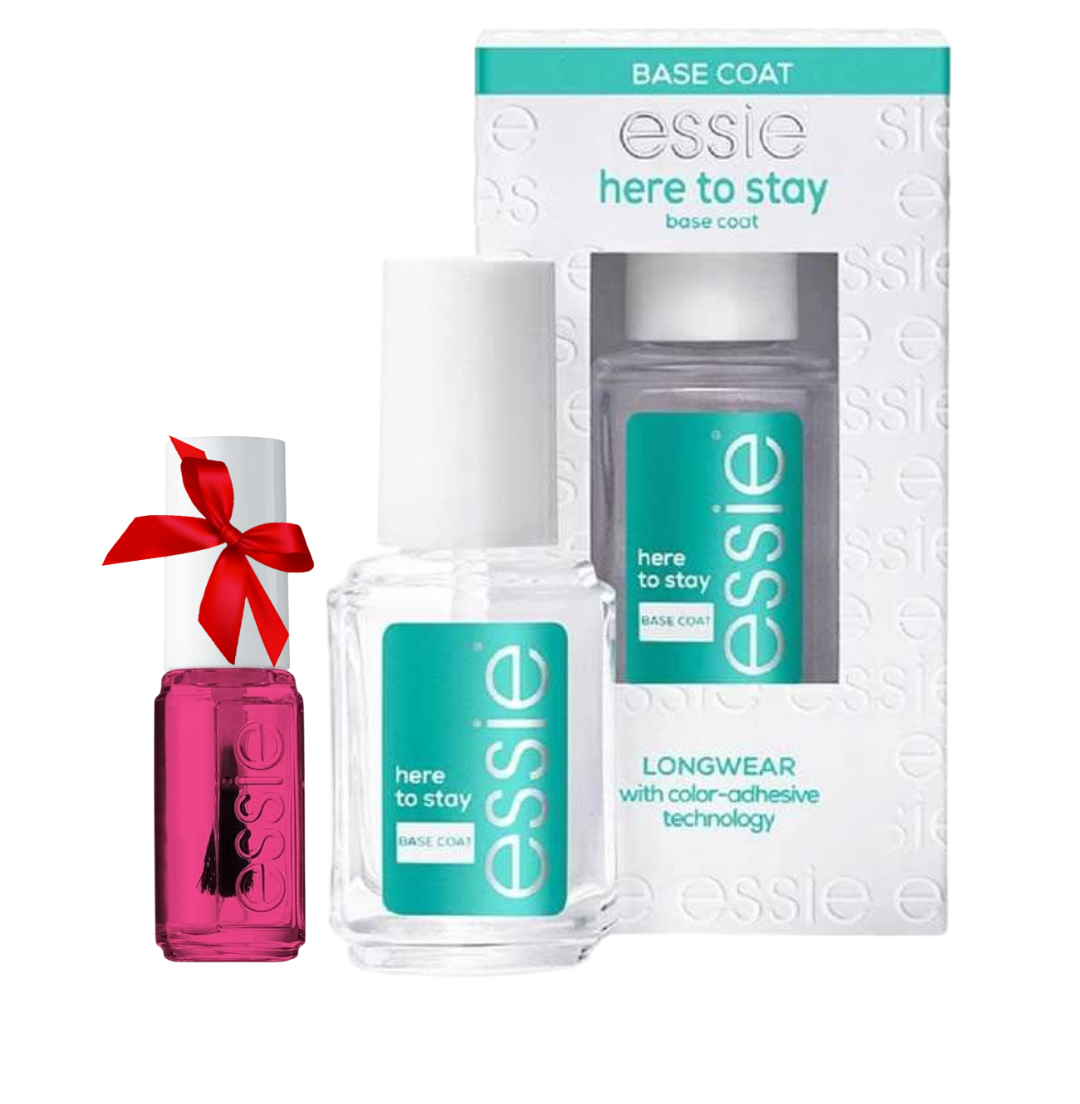 Essie Base Coat Zaštitna baza za nokte Here to stay + Essie Lak za ...