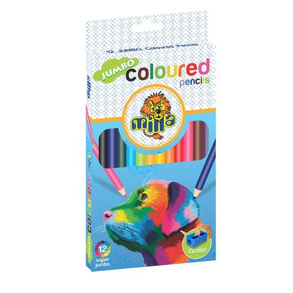 MILLA Set Jumbo Drvene bojice i zarezač, 12 bojica | Online prodaja ...