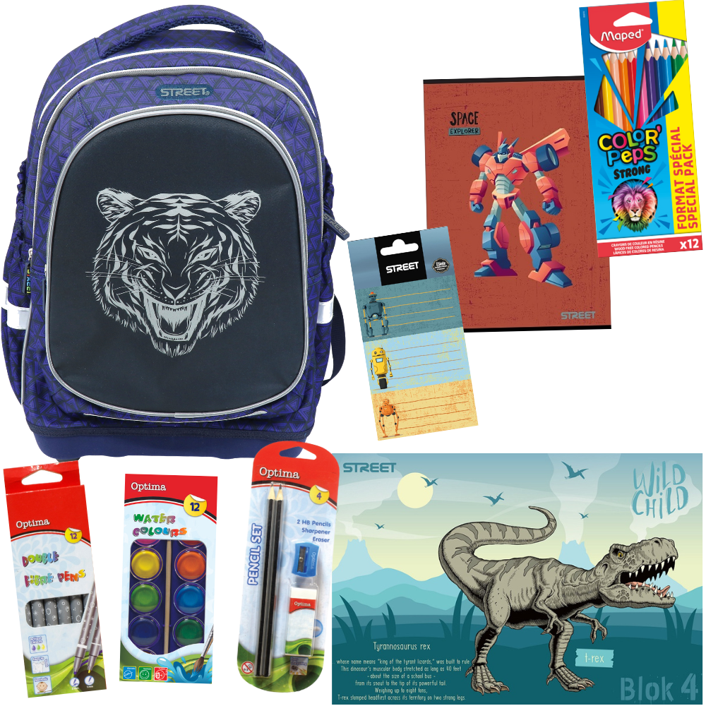 STREET Školski ranac set za prvake, Teget | Online prodaja | Ananas