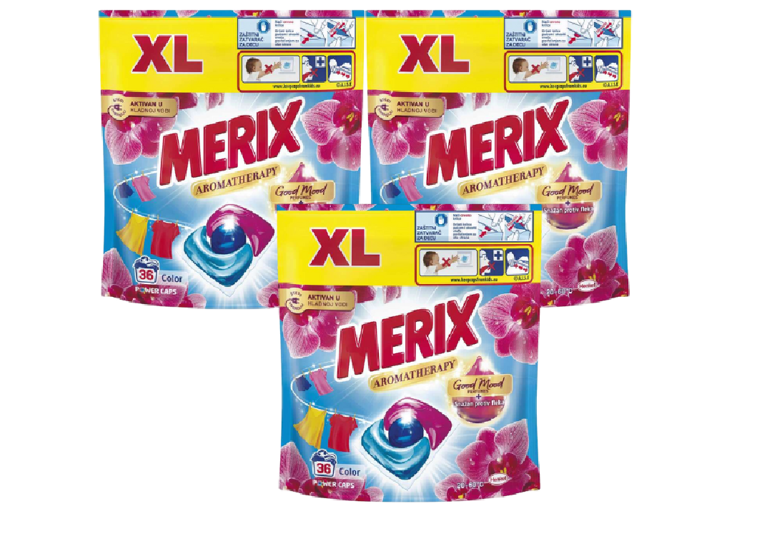 Merix Paket Kapsule za pranje veša At Orchid Color, 36 kapsula, 3 ...