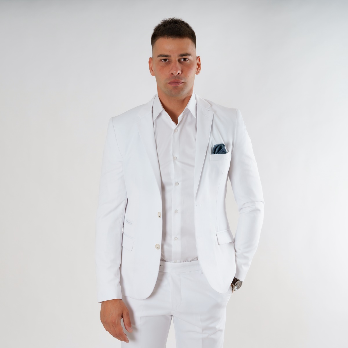 SANTOS & SANTORINI Muško odelo Angel belo | Online prodaja | Ananas