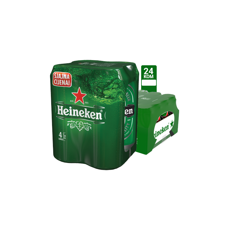 Heineken pivo Original CAN 0.5l 1\24 paket | Online prodaja | Ananas BiH