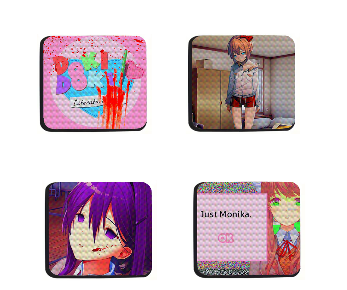 Podmetači za čaše anime game Doki Doki Literature Club, 4 komada ...