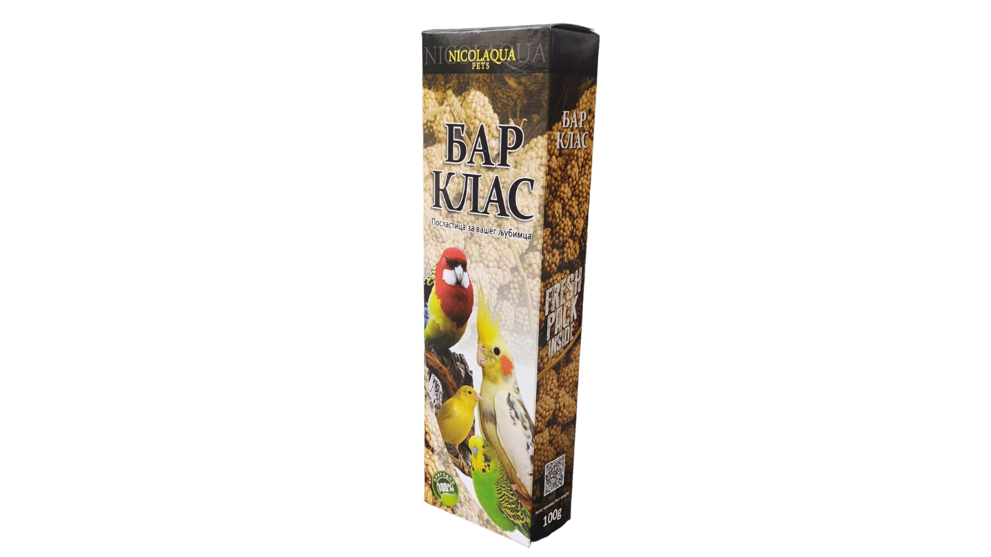 NICOLAQUA Poslastica za ptice Bar klas 100g | Online prodaja | Ananas