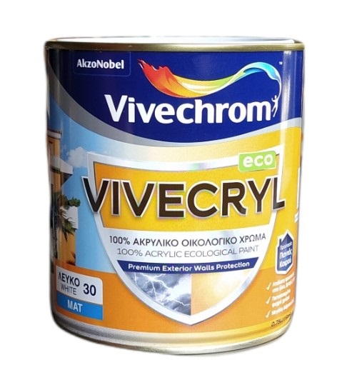 VIVECHROM Akrilna mat boja za fasade 0,75l, White Vivecryl Eco | Online prodaja | Ananas