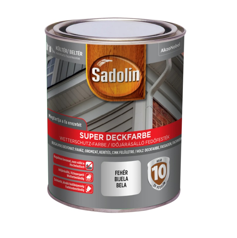SADOLIN Debeloslojni lazur na vodenoj bazi za drvo Superdec 0,75l, Beli ...