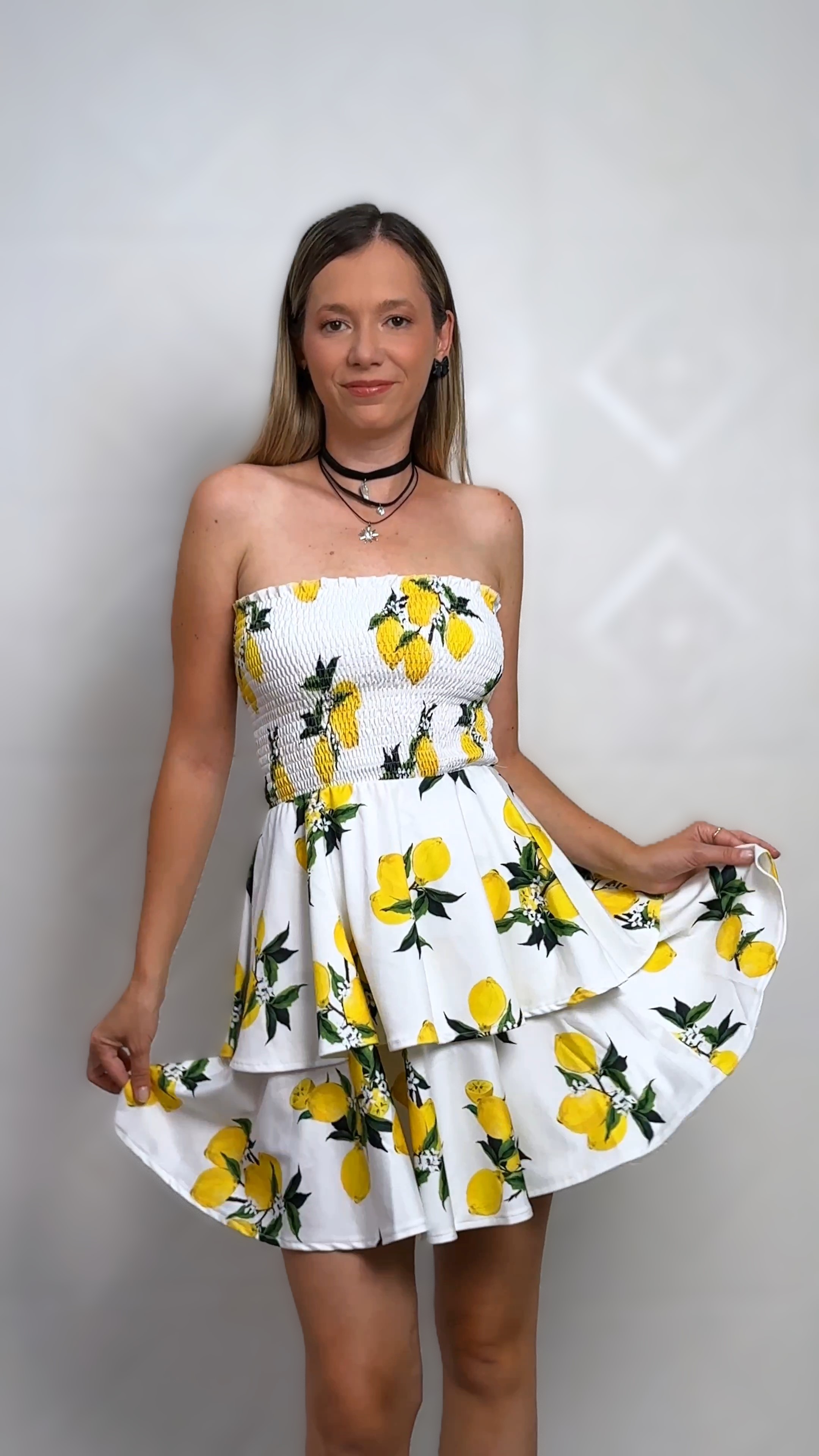 Top haljina u limun dezenu | Online prodaja | Ananas