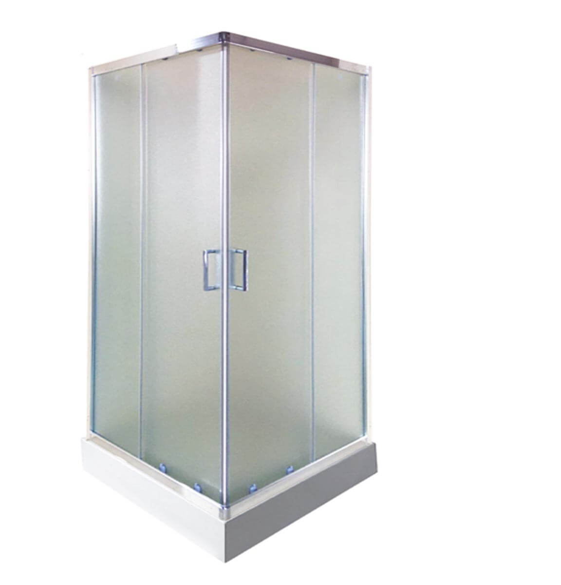 Linni Standard Tuš kabina, 90x90x190cm, Mat staklo 4mm, Srebrni ram ...