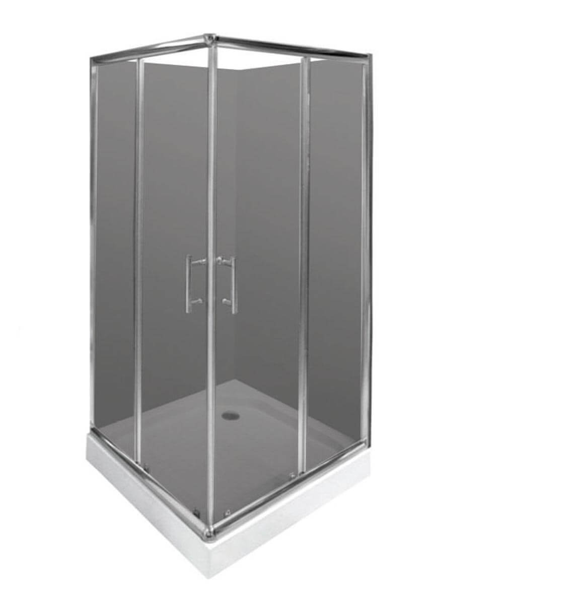 Linni Grey Transparent Tuš kabina, 90x90x190cm, Tonirano staklo 5mm ...