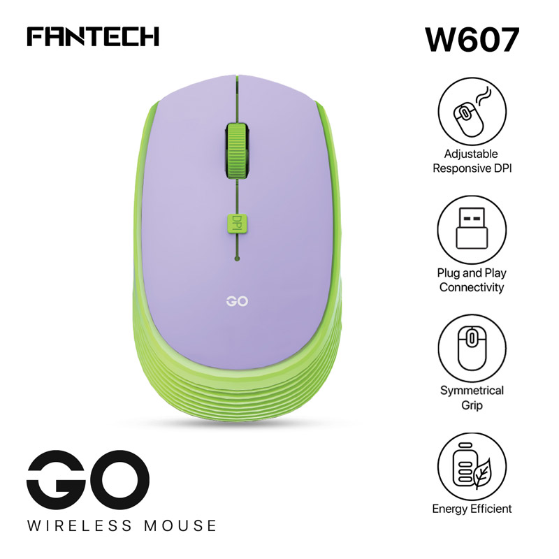FANTECH Bežični gaming miš W607 GO ljubicasti | Online prodaja | Ananas