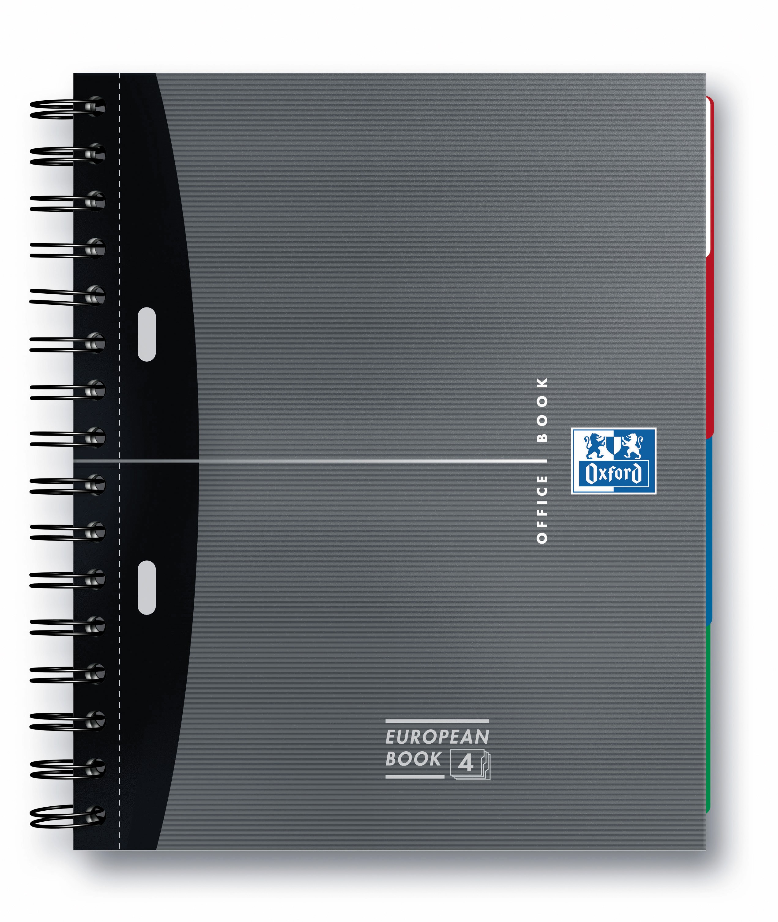 OXFORD Sveska Office Essentials Europeanbook A4+ linije, 4 Subject siva ...