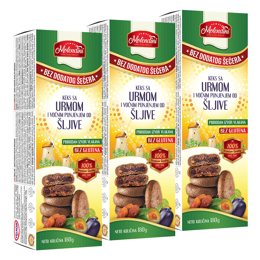 Molendini Keks sa urmom punjen šljivom, 2+1 | Online prodaja | Ananas