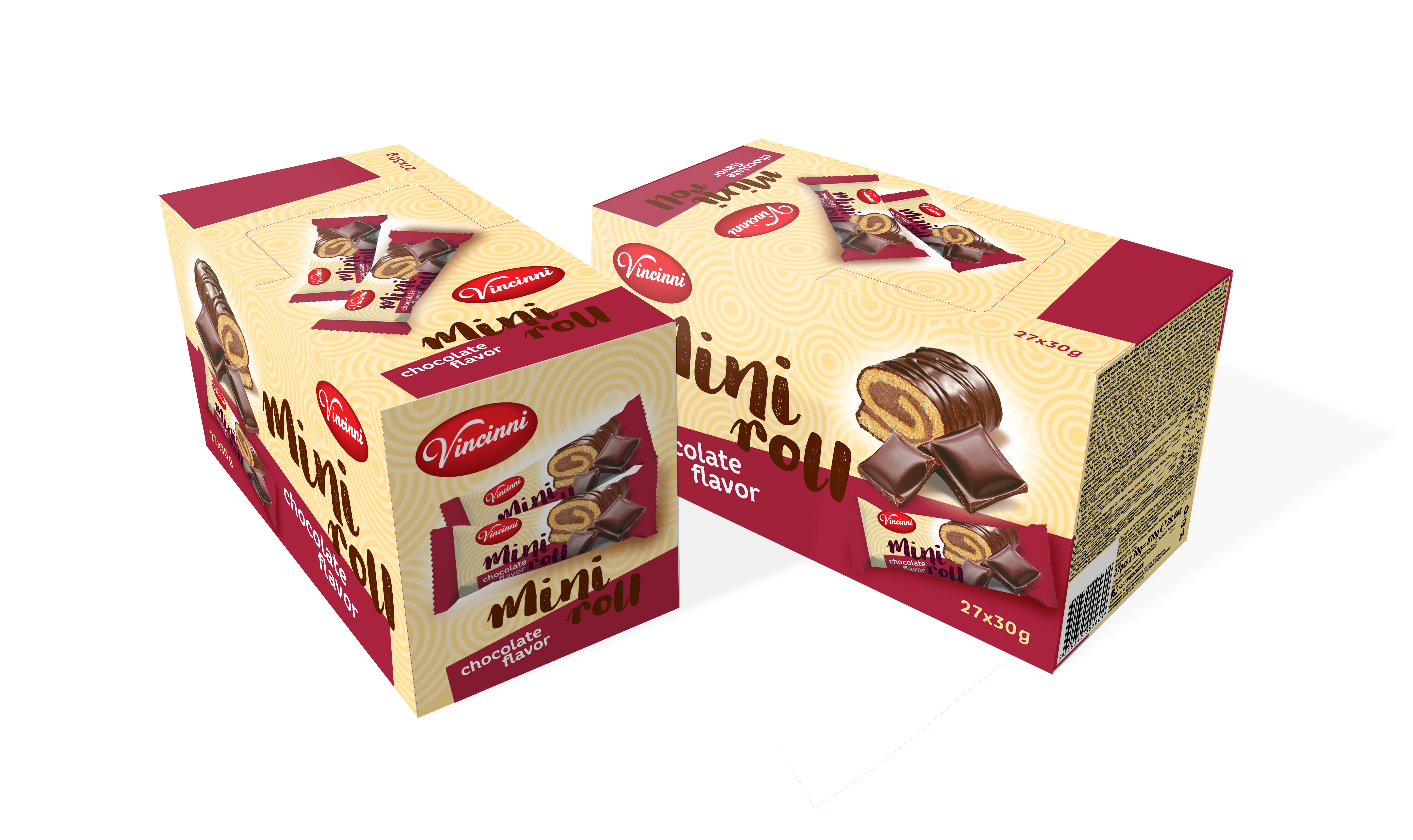Vincinni Мини рол Винчини Чоколадо 30g, 1x27, Дисплеј | Најголема ...