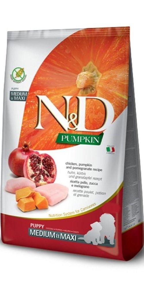 N&D Bundeva Suva hrana za štenad, Piletina i nar, Medium&maxi breed, 12kg | Online prodaja | Ananas