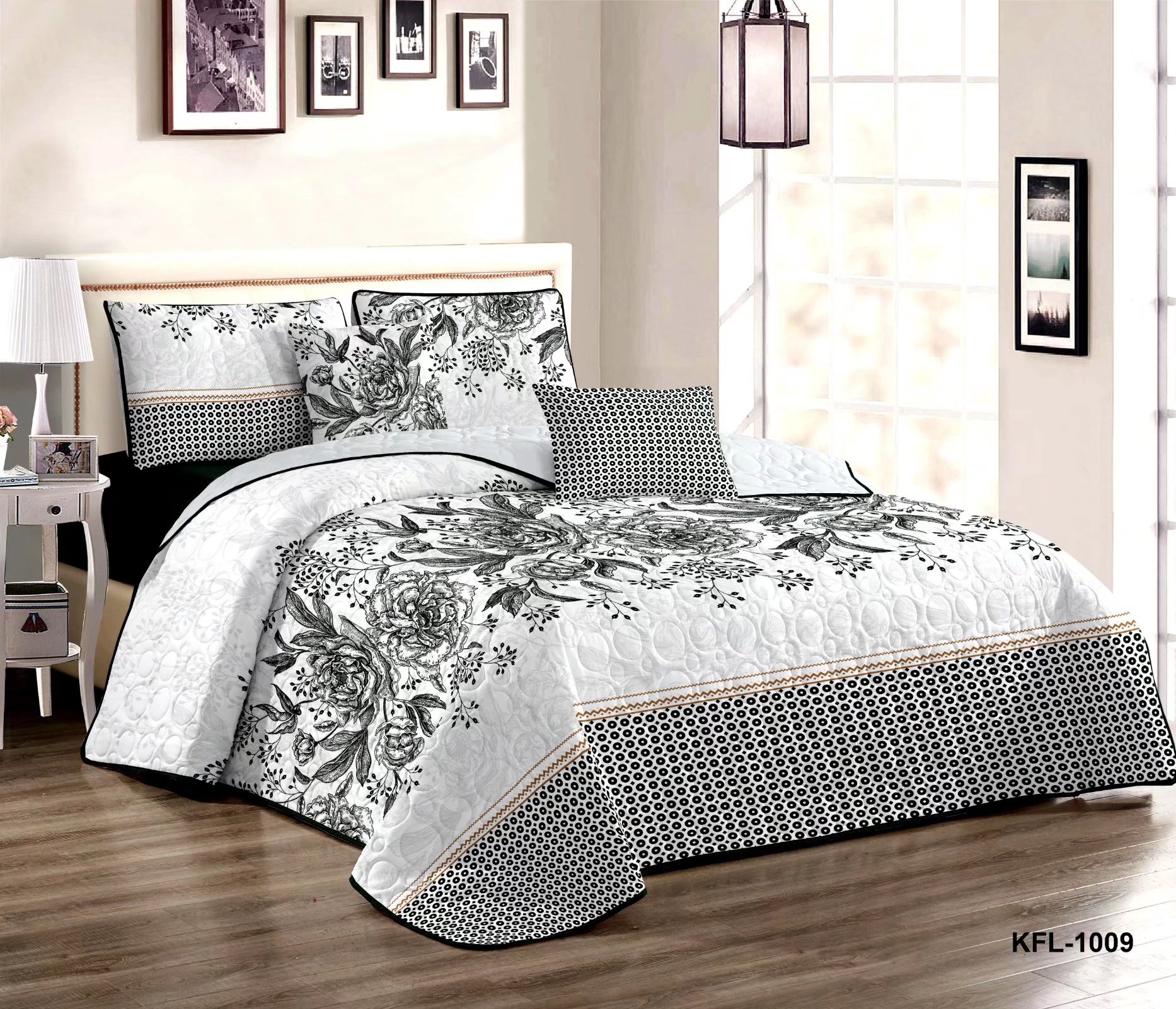 SAJONARA Double set Prekrivač i 2 jastučnice, Crno-belI | Online ...