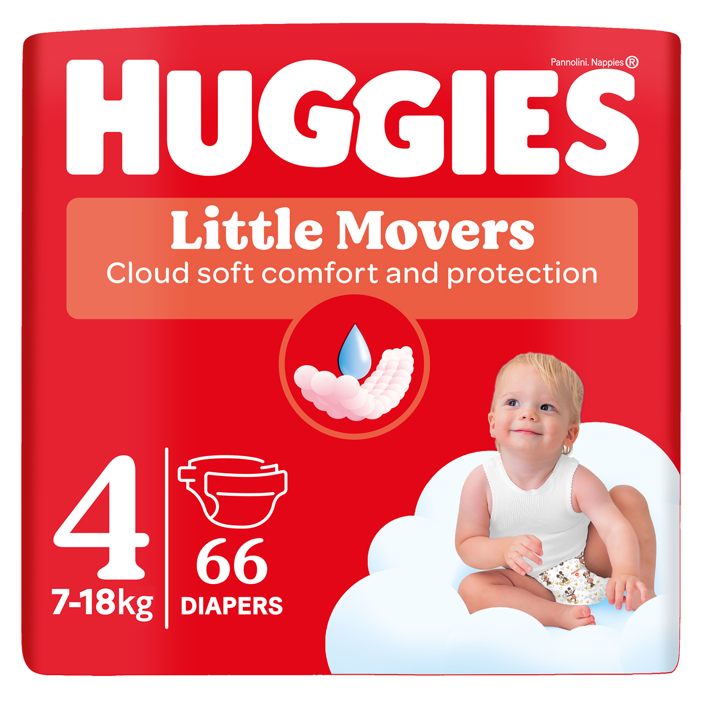HUGGIES Little Movers Pelene za bebe, 7 - 18 kg, 66 kom | Online ...