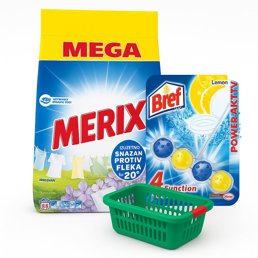 Merix Lilac Pwd Prašak Za Veš 6,0kg 80 WL KORPA GRATIS+BREF 50 GR ...
