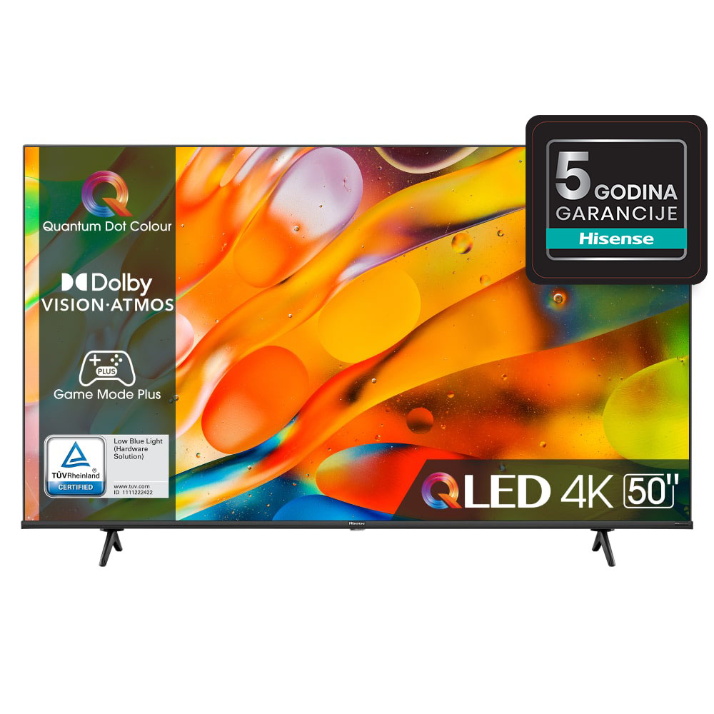 HISENSE 50E7KQ Televizor, 50", Smart, QLED, 4K UHD, 60 Hz, VIDAA, Crni ...
