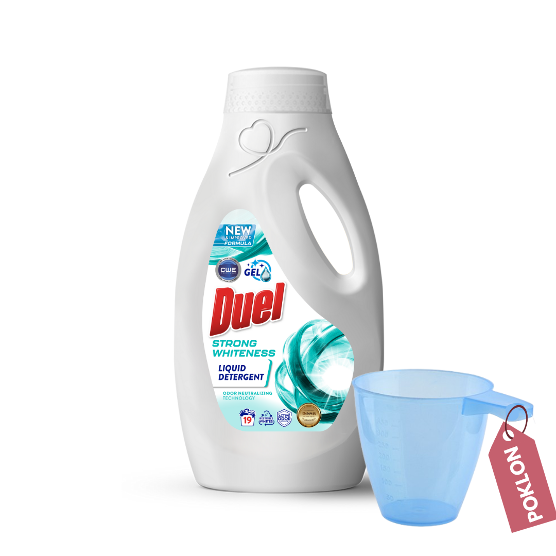 DUEL Tečni deterdžent Strong Whiteness, 855ml + merica za deterdžent | Online prodaja | Ananas