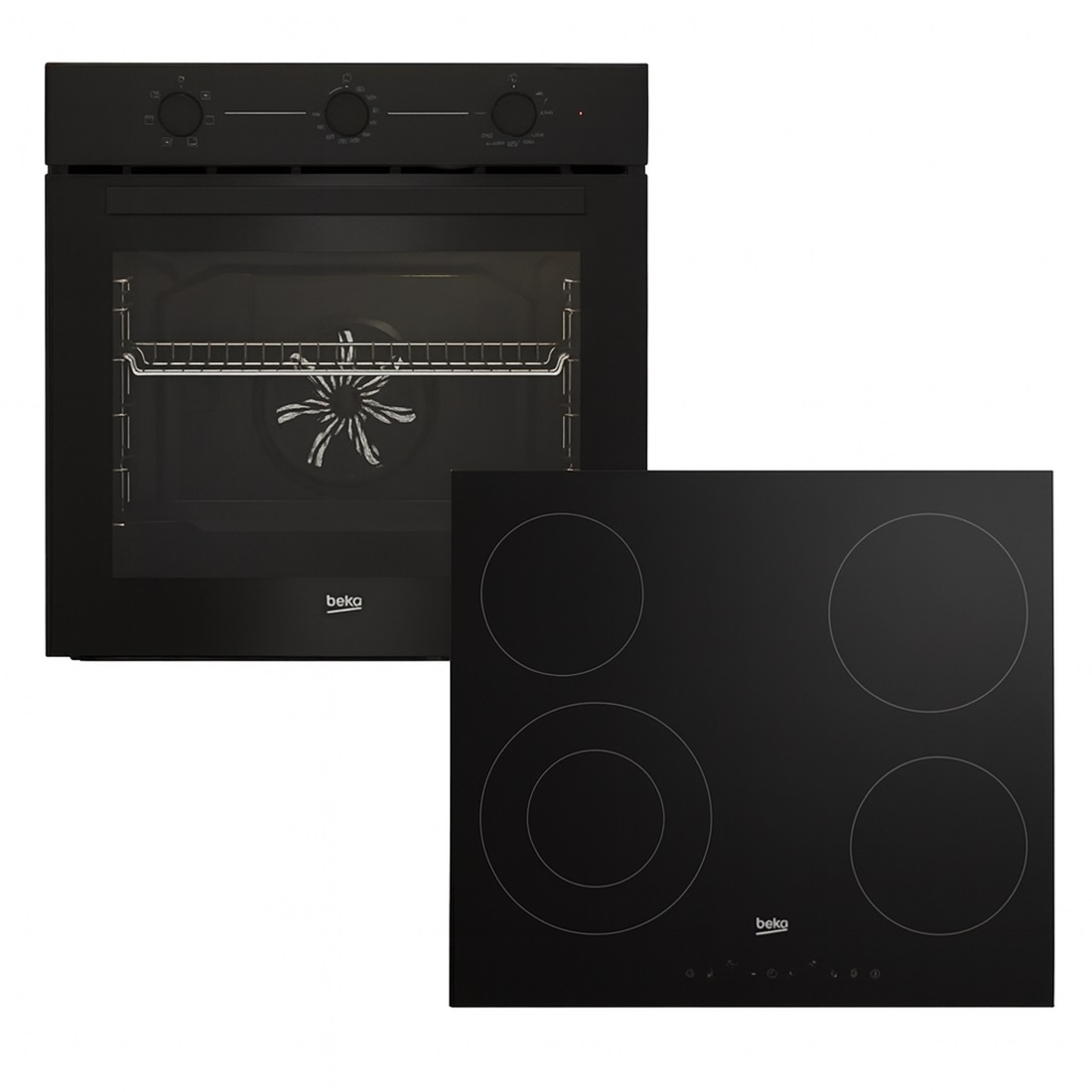 Beko Ugradni set BBSE11120BD, Rerna 72 L + Staklokeramička ploča, 2400 ...