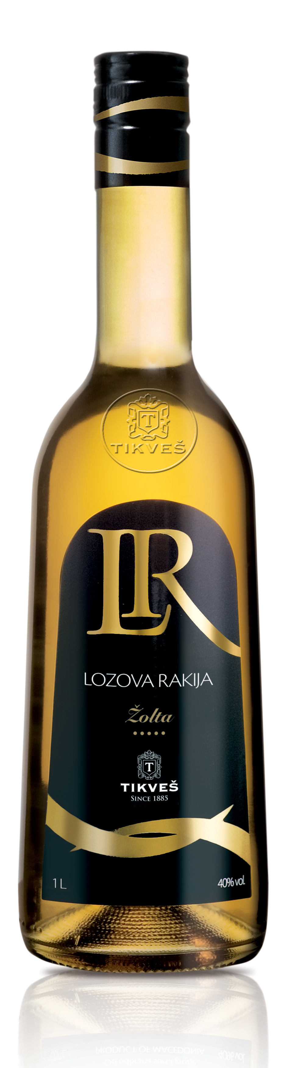 ТИКВЕШ Лозова ракија жолта 40%, 1л | Најголема онлајн продавница во ...