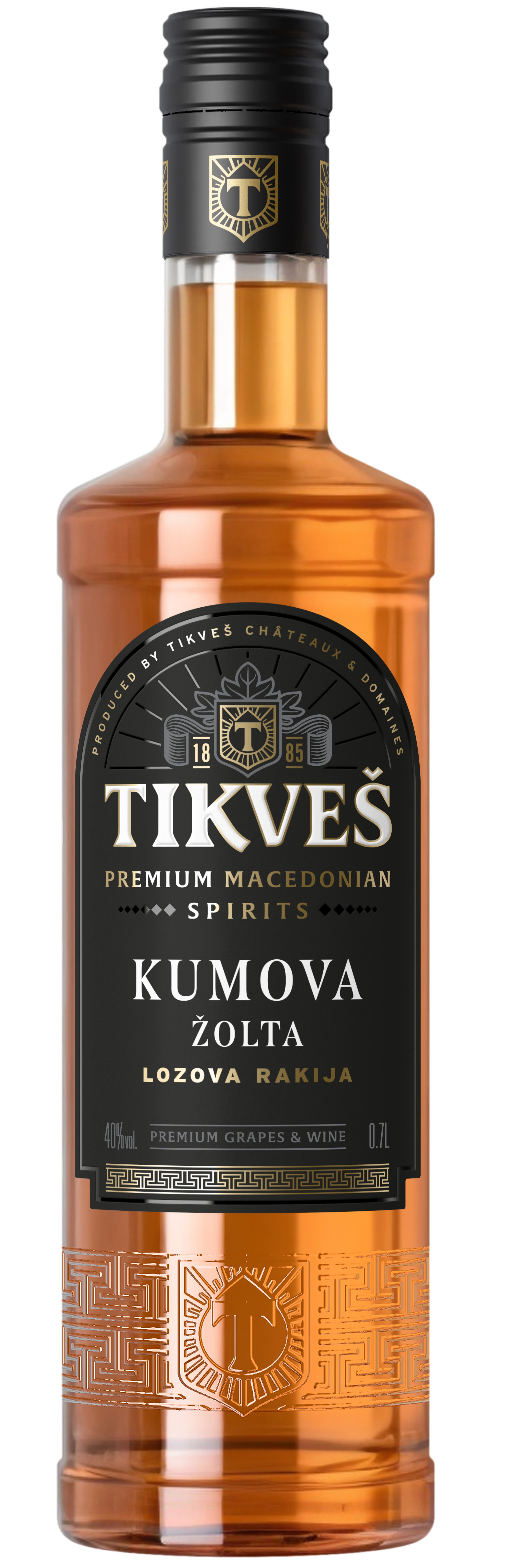 TIKVEŠ Lozova rakija Žolta 40% 1L | Online prodaja | Ananas