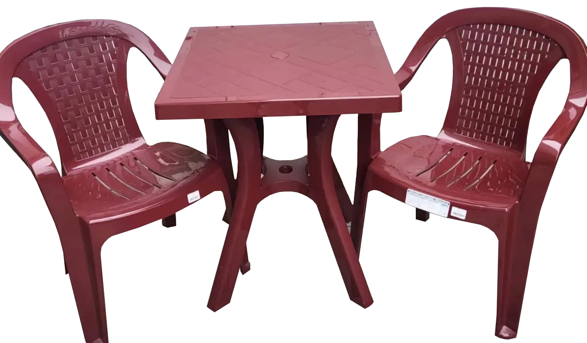 SANJA IPPI Baštenski Set, 2 Stolice Valerija + Sto Orlando 60, Bordo ...